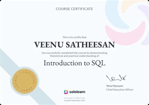 Veenu Satheesan On Linkedin Mysql Databasemanagement Sqlqueries Sololearn Learningjourney