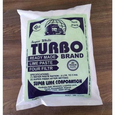 Super White Turbo Lime Paste Packaging Size 5 Kg At ₹ 100 Kg In Ahmedabad