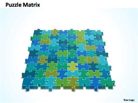 PowerPoint Slide Business X Rectangular Jigsaw Puzzle Matrix Ppt Process