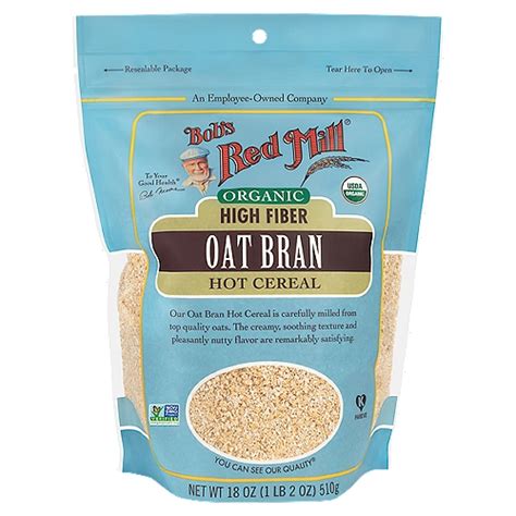 Bobs Red Mill Organic Oat Bran Hot Cereal 18 Oz Shoprite