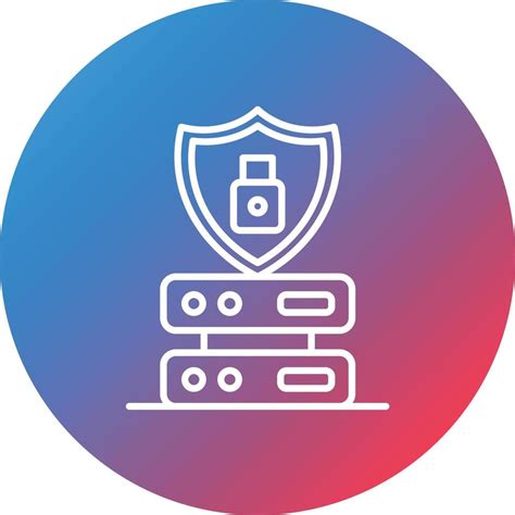 Secure Backup Line Gradient Circle Background Icon 16827066 Vector Art