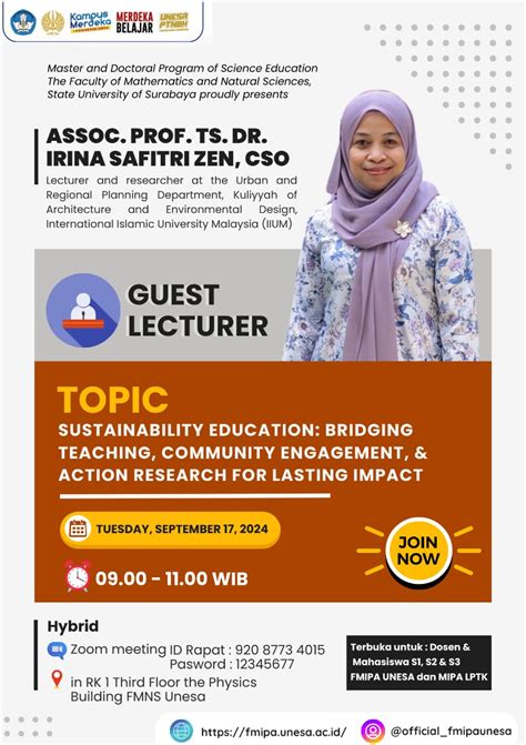 Kuliah Tamu Sustainability Education Bridging Teaching Community