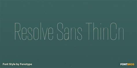 Resolve Sans Thincn Font Style By Fenotype Font Bros