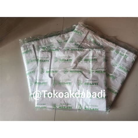 Jual Kantong Plastik Kresek Hitam Putih Merek Melati Uk 28×48 Keresek