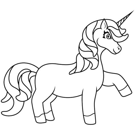 Premium Vector Cartoon Unicorn Isolated On White Background