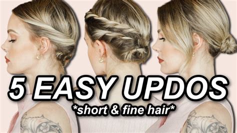 Easy Updos For Short Fine Hair Five Beautiful No Braid Braids And Updos