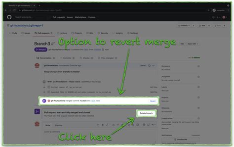 Pull Merge Changes In GitHub Git Foundations Hands On Walktrough
