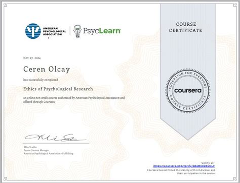 I Am Happy To Share That I Have Received A New Certification From Coursera Ethics Of