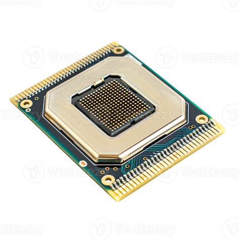 Cpu Computer Microchips Isolate On Transparency Background 51689826 Png