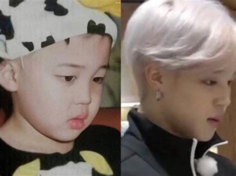 Bts Community Post 第二だん💜 ジミンちゃんの小さいときと今、あまり変わってない🥰😍💜 子供の👶ジミンちゃんも、今のジミ