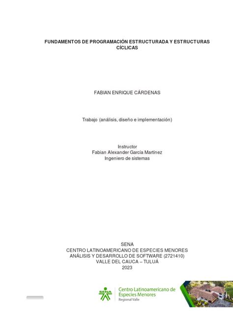 Fundamentos De Programación Estructurada Y Estructuras Cíclicas Pdf Ingeniería De Software
