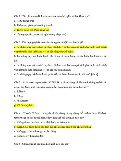 300 Cau Trac Nghiem Chu Nghia Xa Hoi Khoa Hoc Pdf