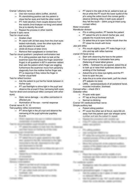 SOLUTION Cranial Nerve Testing Studypool