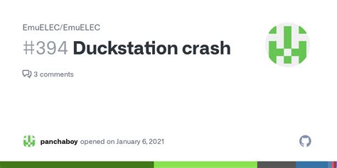 Duckstation Crash · Issue 394 · Emuelecemuelec · Github
