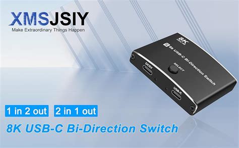 Xmsjsiy Usb C Type C Switcher 1 In 2 Out 2 In 1 Out 8k 60hz 4k 120hz Type C Bi