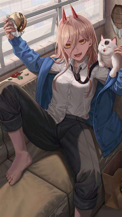 Wallpaper Gadis Anime Chainsaw Man Power Chainsaw Man 1911x3398