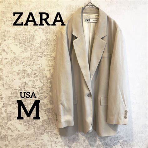 Zara ザラ シングルテーラードジャケット オーバーサイズ ベージュ By メルカリ