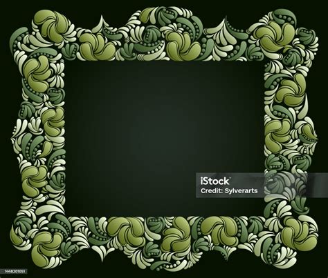 장식 빈 클래식 스타일 테두리 벡터 빈티지 디자인 잎으로 만든 꽃 프레임 고급 아름다운 배경 초대 또는 텍스트 장소 와 인사말 카드 경매에 대한 스톡 벡터 아트 및 기타
