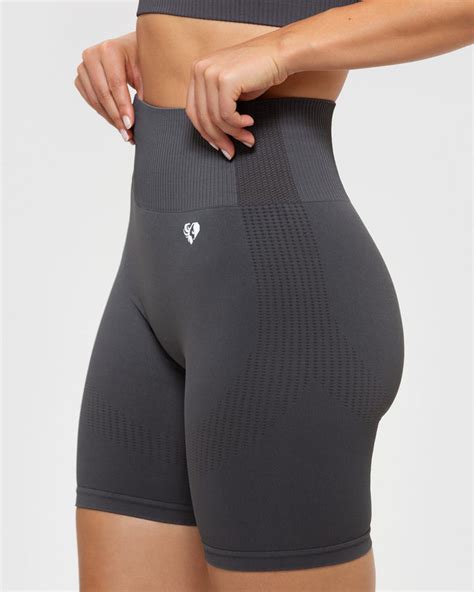 Dark Grey Biker Shorts Women High Waist Graphite Womens Best Us