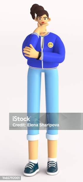 사업가 여성 캐릭터 또는 여성 솔루션에 대해 생각하는 여성 퀴즈 Faq 개념 흰색 배경에 3d 렌더링 그림 개발에 대한 스톡 사진 및 기타 이미지 Istock