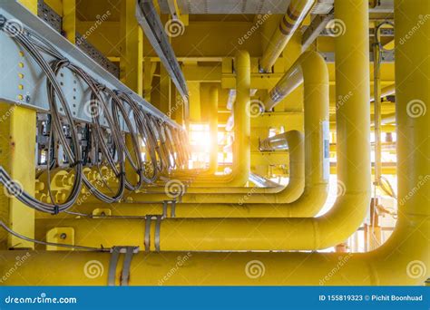 Raw Gas Flow Line Pipe With Temperature Sensor Attached At Surface Of