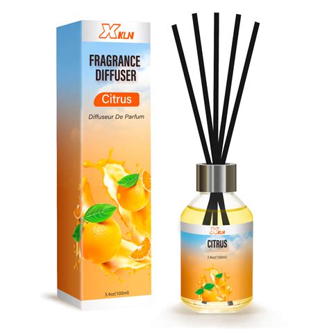 Xkln Reed Diffuser Set 3 4oz Citrus Essential Oil Diffuser For Home Bedroom Bathroom