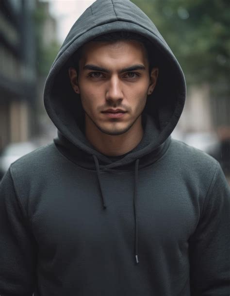 A Man Wearing A Hoodie Premium Ai Generated Image
