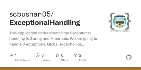 Github Scbushan05exceptionalhandling This Application Demonstrates The Exceptional Handling