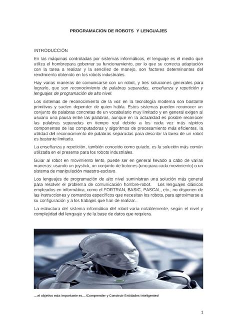 Docx Programacion De Robots Y Lenguajes Dokumen Tips