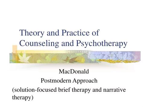 Ppt Theory And Practice Of Counseling And Psychotherapy Powerpoint