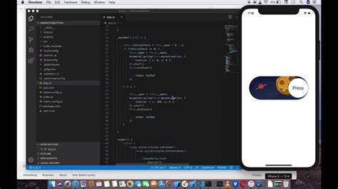 react native custom animated button youtube