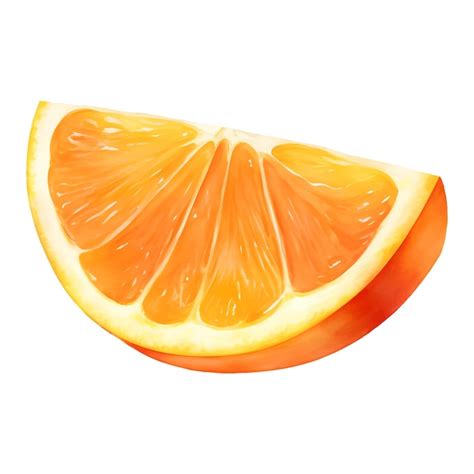 Premium Vector Sliced Orange Fruit Isolated Hand Drawn Painting