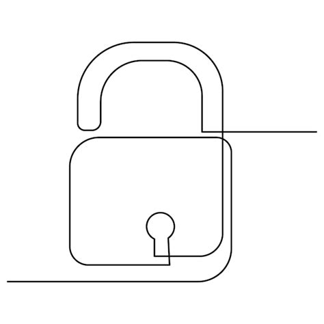 Premium Vector Vector Metal Padlock Continuous One Line Drawing Of Padlock Concept Security