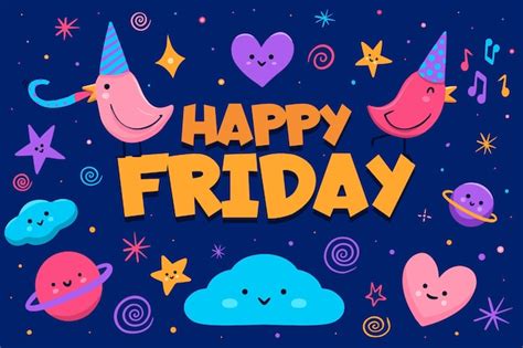 Free Vector Abstract Colorful Happy Friday Background