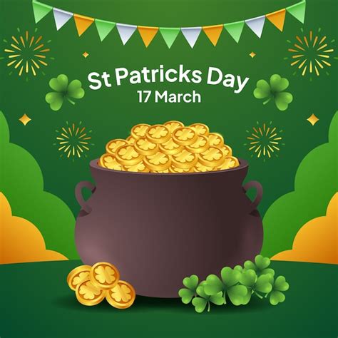 Premium Vector Realistic Saint Patricks Day Celebration Illustration