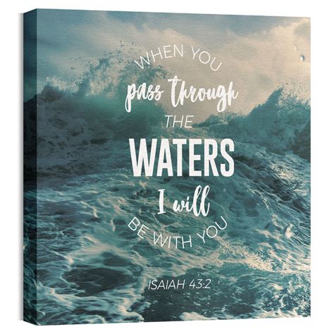Pass Through Waters Canvas Print Church Wall Art Outreach Marketing