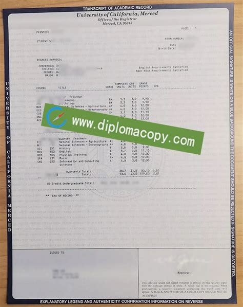 Uc Merced Transcript Fake Ucm Diploma Pdf