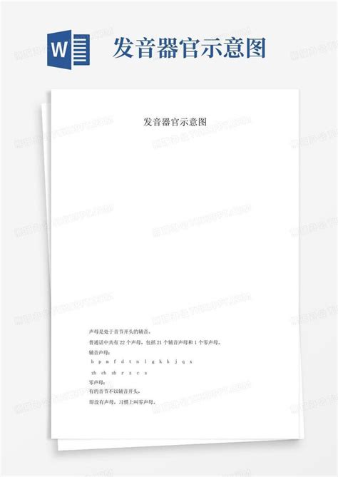 发音器官示意图Word模板下载 编号qpmeoxwv 熊猫办公