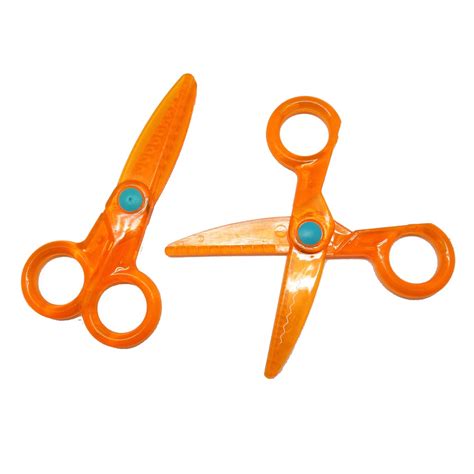 คิดอาร์ท กรรไกรพลาสติก ตัดกระดาษ แบบตรง แบบซิกแซก สำหรับเด็ก Scissors