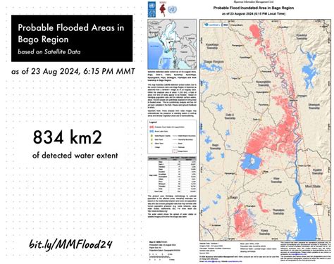 Myanmar Information Management Unit On Linkedin Latest Mimu Map On The Probable Flooded Areas