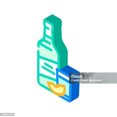 소주 병 한국 요리 등각 투영 아이콘 벡터 일러스트 레이 션 0명에 대한 스톡 벡터 아트 및 기타 이미지 0명 김밥 깨 Istock