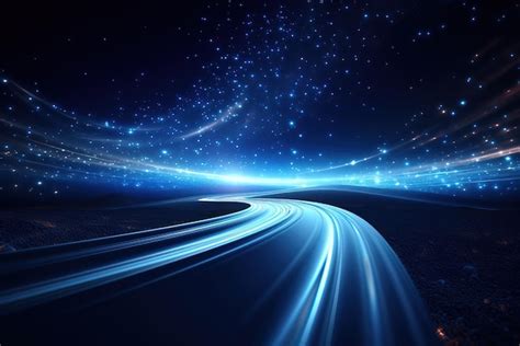 Premium Photo Light Data Tranfer Artificial Intelligence Network