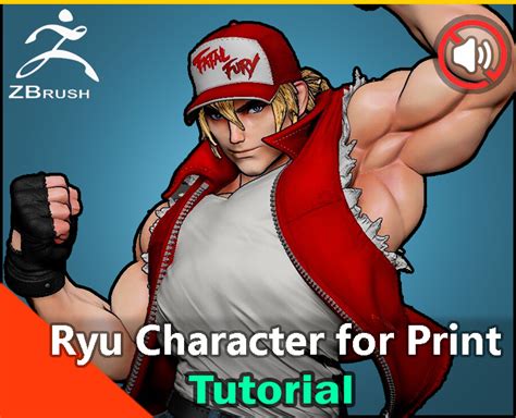 Ryu Character For Print Flippednormals