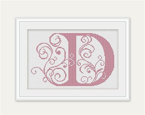 Alphabet Cross Stitch Monogram Cross Stitch Pattern Etsy
