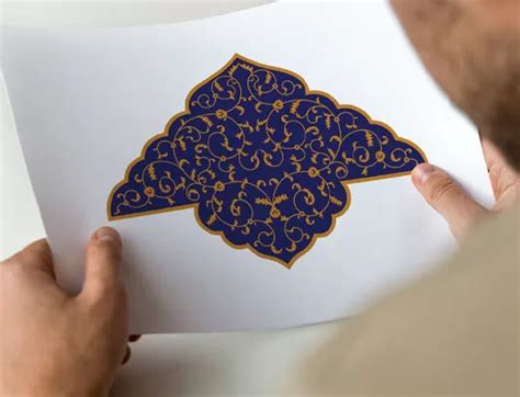 وکتور طرح نشان تذهیب گرافیک با طعم تربچه طرح لایه باز