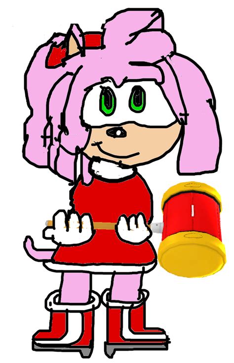 Amy Rose And Her Piko Piko Hammer By Garfieldatejon2015 On Deviantart