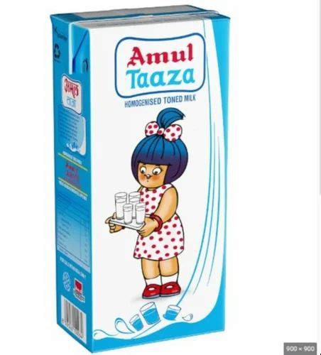 Amul Taaza Homogenized Toned Milk 1 L Carton Packet At ₹ 72litre In