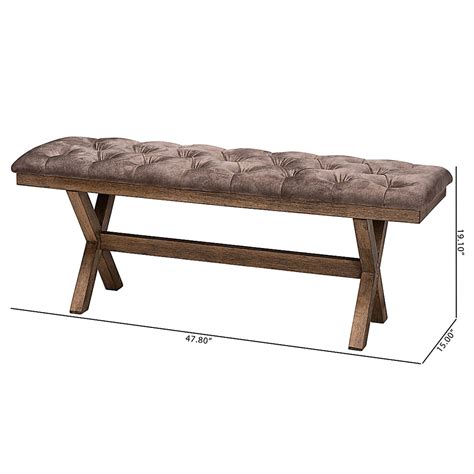 Hinthorne Brown Polyester Fabric Bench Rooms To Go
