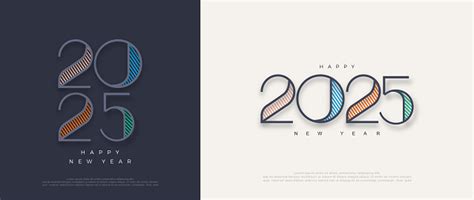 라인 아트 디자인 새해 복 많이 받으세요 2025 인사와 축하 배너 포스터 달력 및 인사말 새해 복 많이 받으세요 2025에 대
