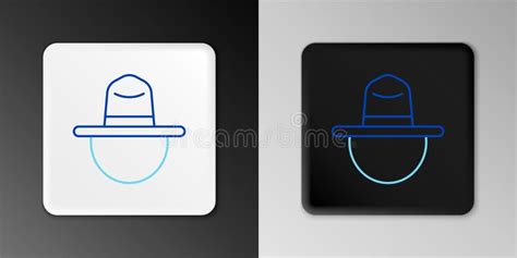 Line Canadian Ranger Hat Uniform Icon Isolated On Grey Background